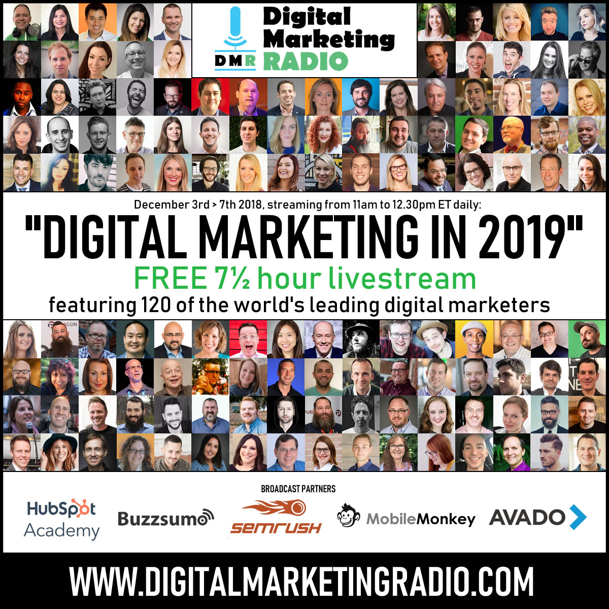 "Digital Marketing in 2019" Livestream featuring 120 of the world's ...